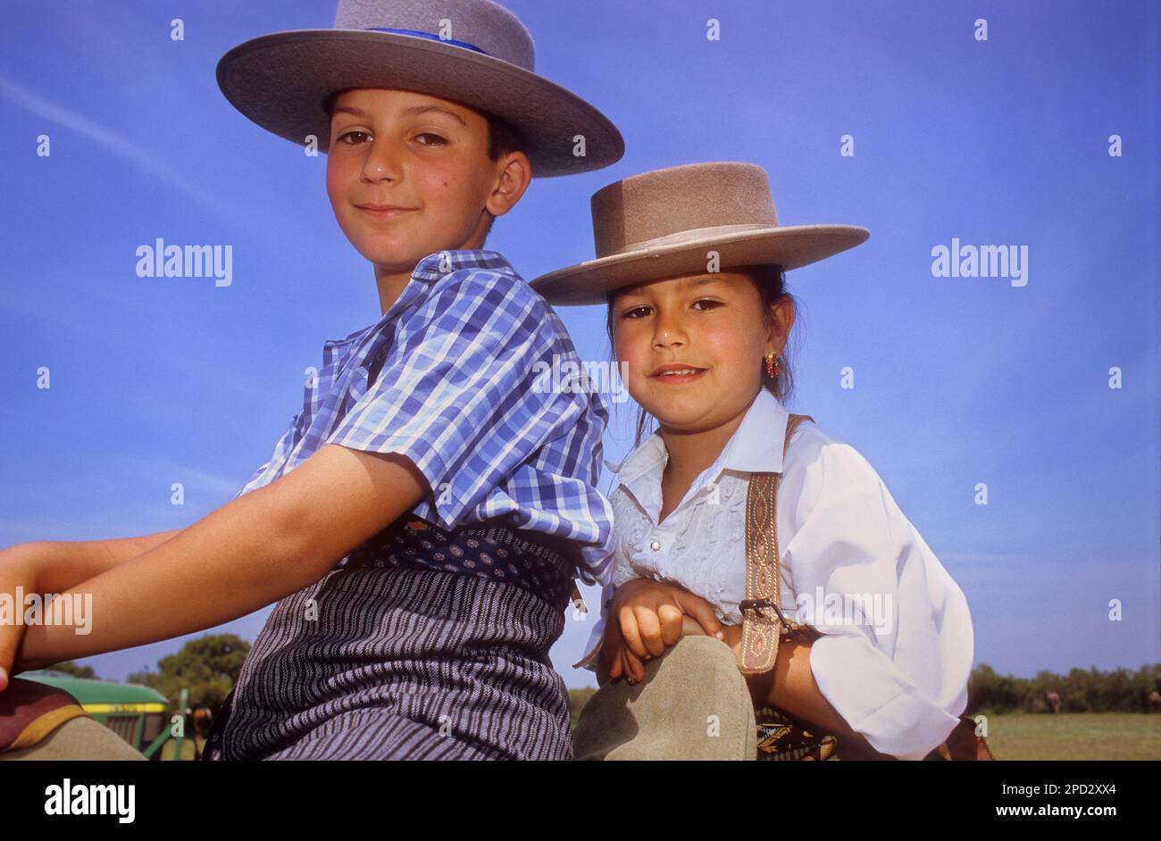 Pilgrims between Doñana Palace and Rocio village,Romeria del Rocio ...