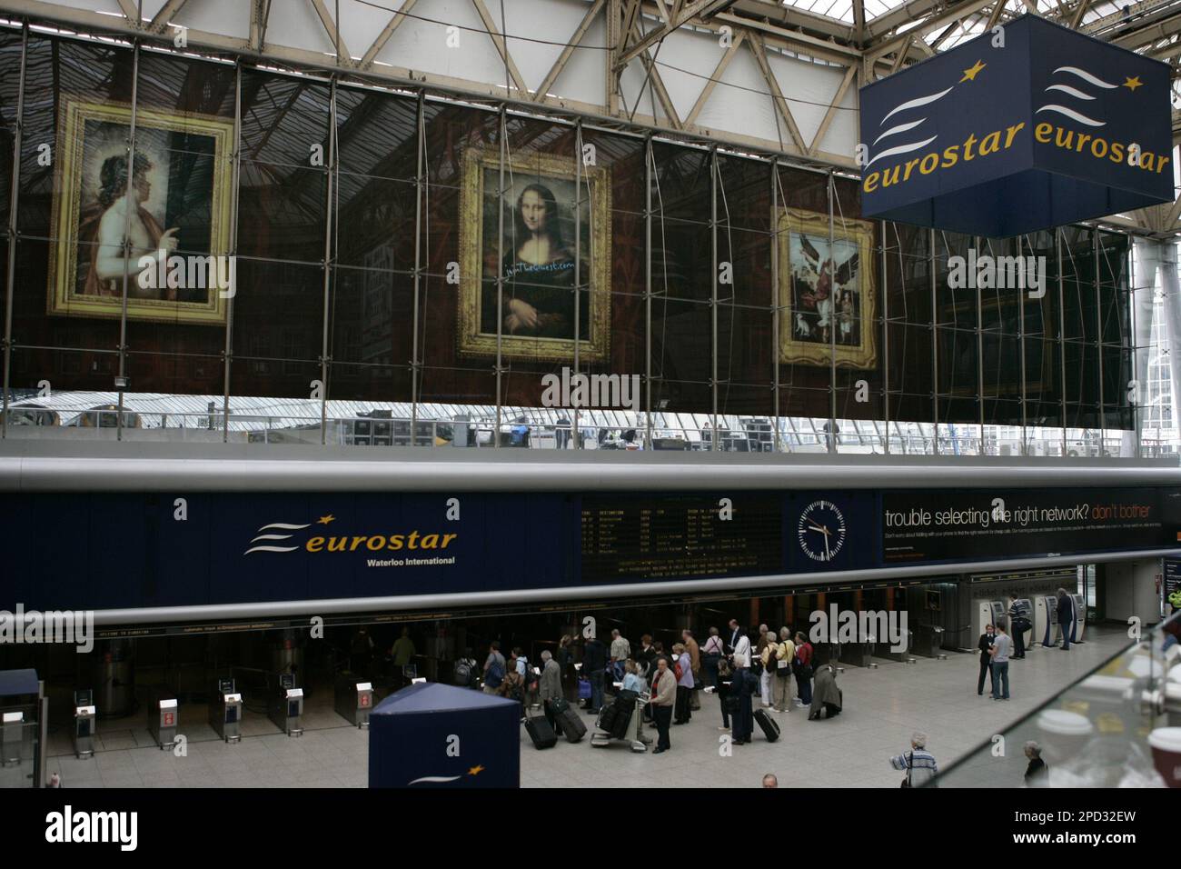 A general view of the Eurostar check in area of Waterloo station which ...