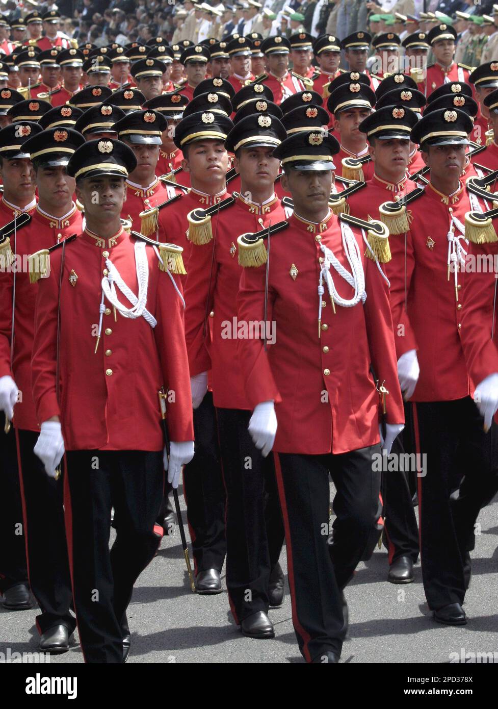 Moroccan Army soldiers parade in Rabat, Morocco, Sunday, May 14, 2006 ...