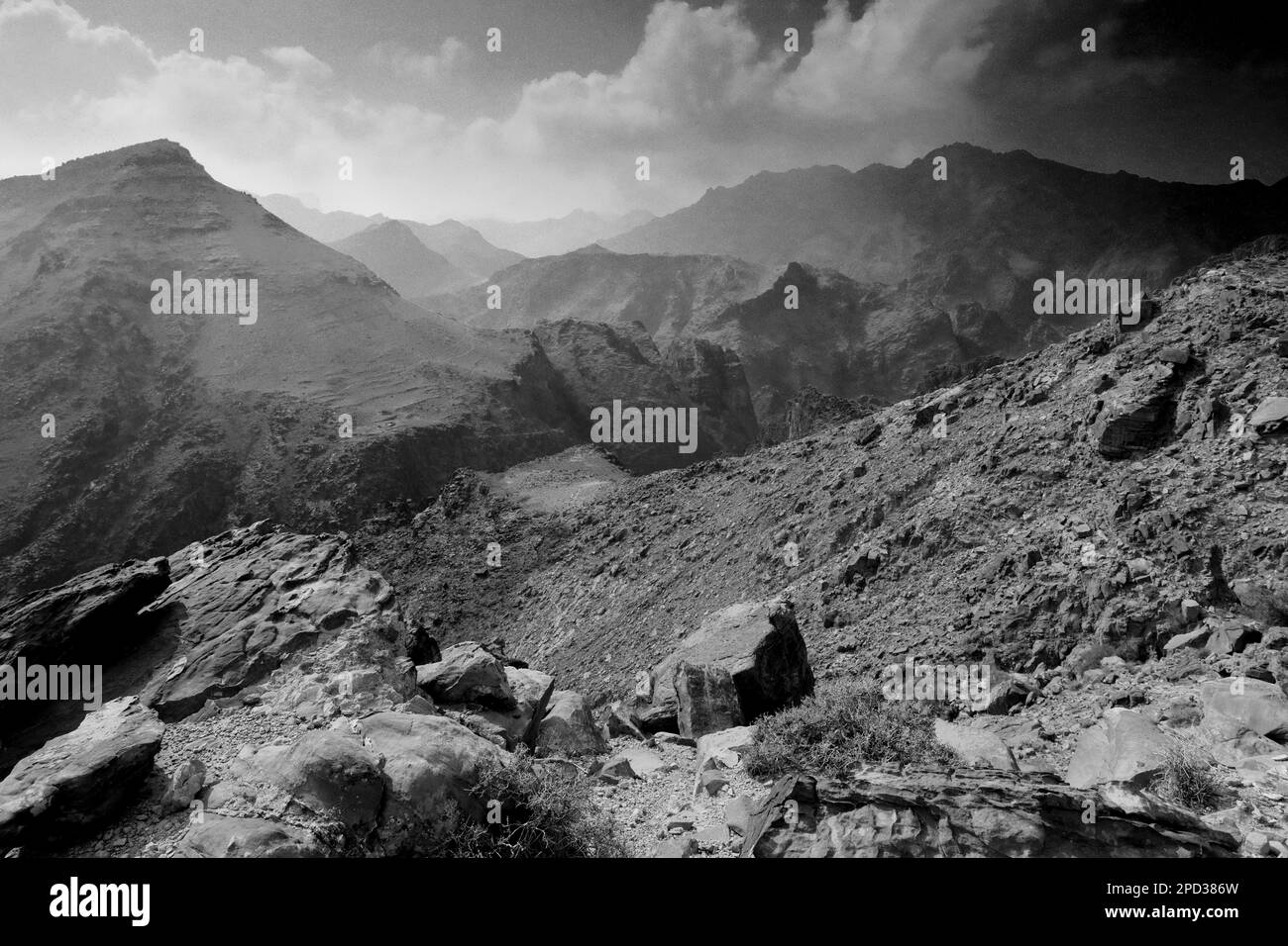 Trekkers on trail in Black and White Stock Photos & Images - Alamy