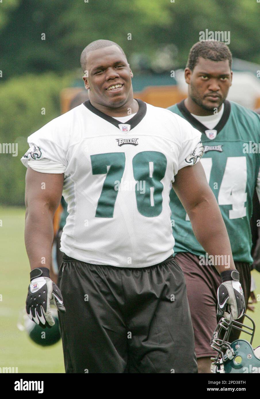 The Philadelphia Eagles number one draft pick, Broderick Bunkley walks ...