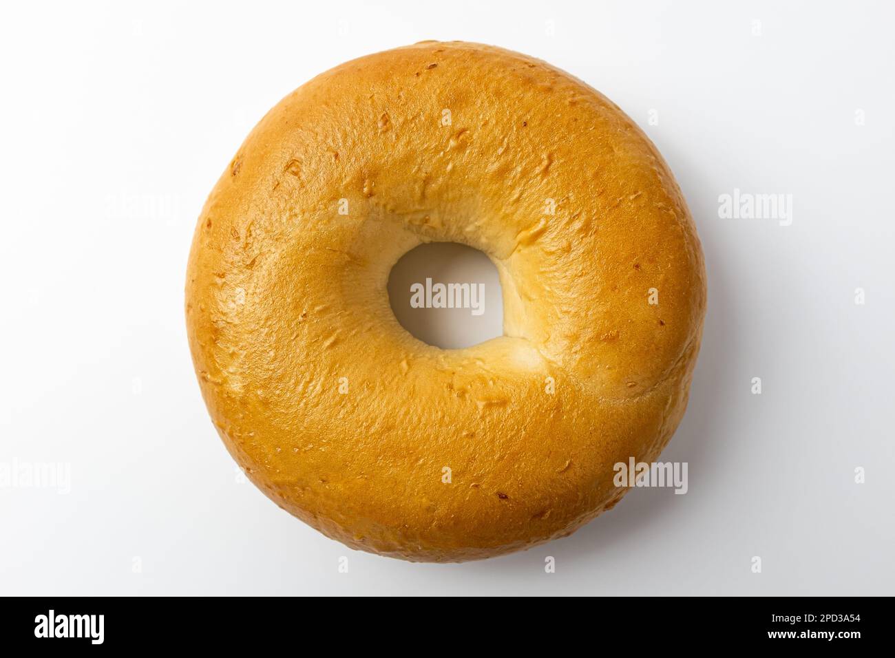 plain bagel on a white background Stock Photo - Alamy
