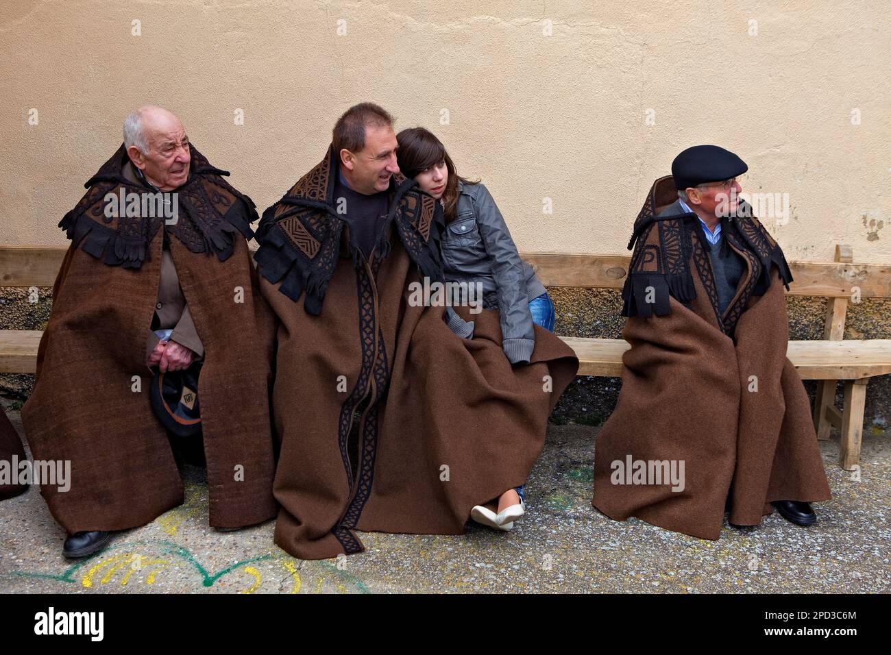 penitents with typical layer. And daughter of a penitent.Good Friday ...