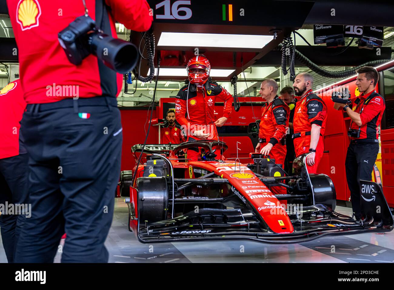 BAHRAIN INTERNATIONAL CIRCUIT, BAHRAIN - MARCH 05: Charles Leclerc ...