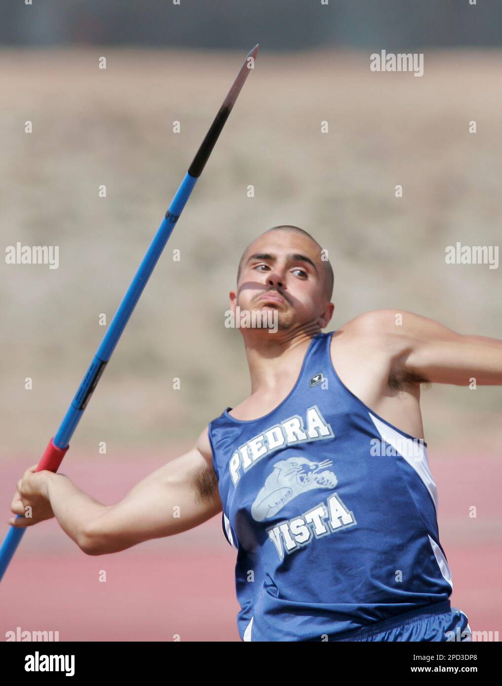 Piedra Vista's Tanner Atwood throws the javelin in the finals of the ...