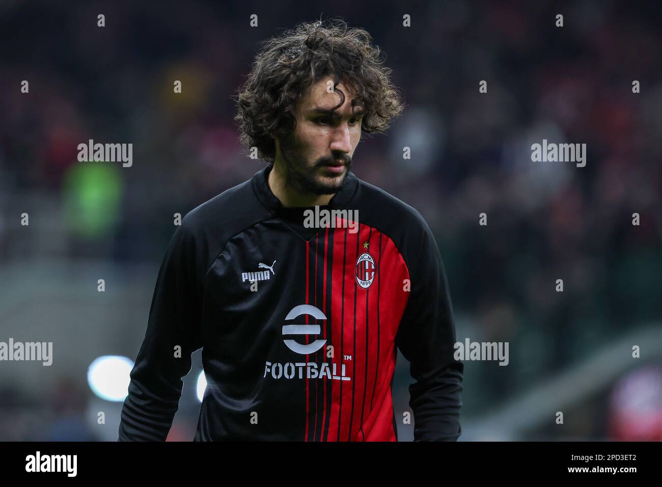 Yacine Adli of AC Milan looks on during Serie A 2022/23 football match ...