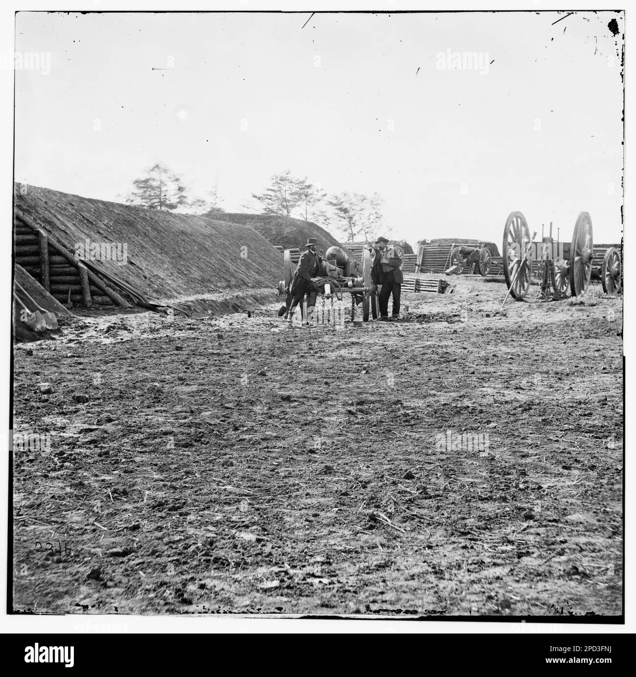 James River, Virginia. Interior view of Ft. Brady. Civil war ...