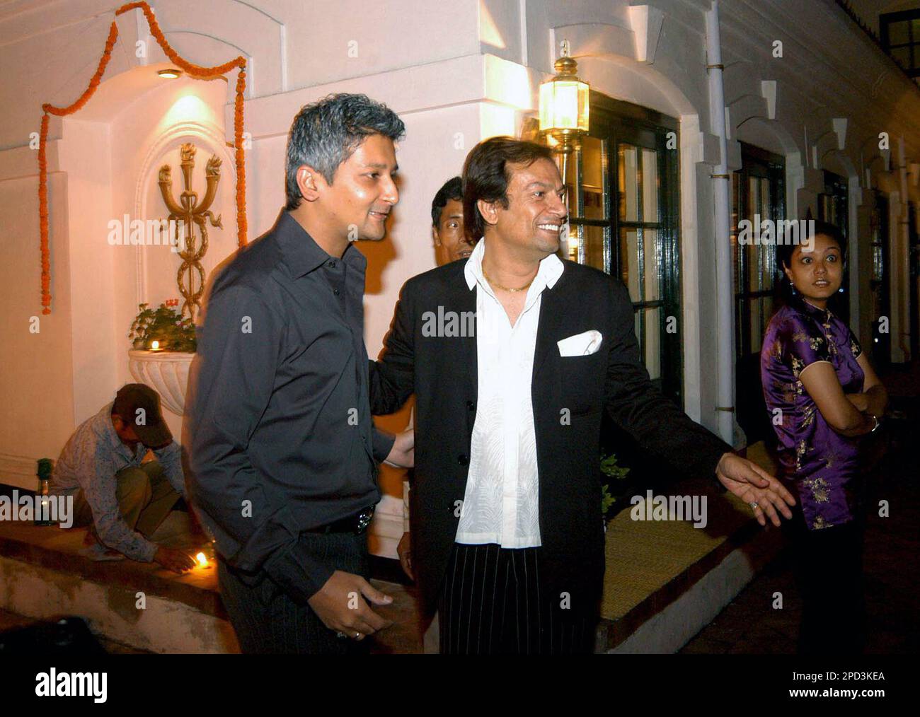 Pratapsinhrao Gaekwad, left, a member of an Indian royal family is ...