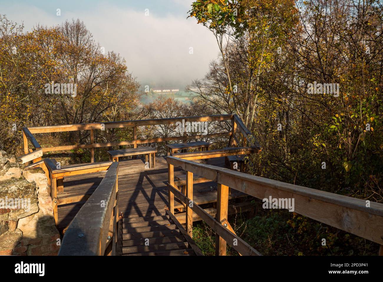 Ancient castle ruins near by lake Balaton in Hungary. The name is ...