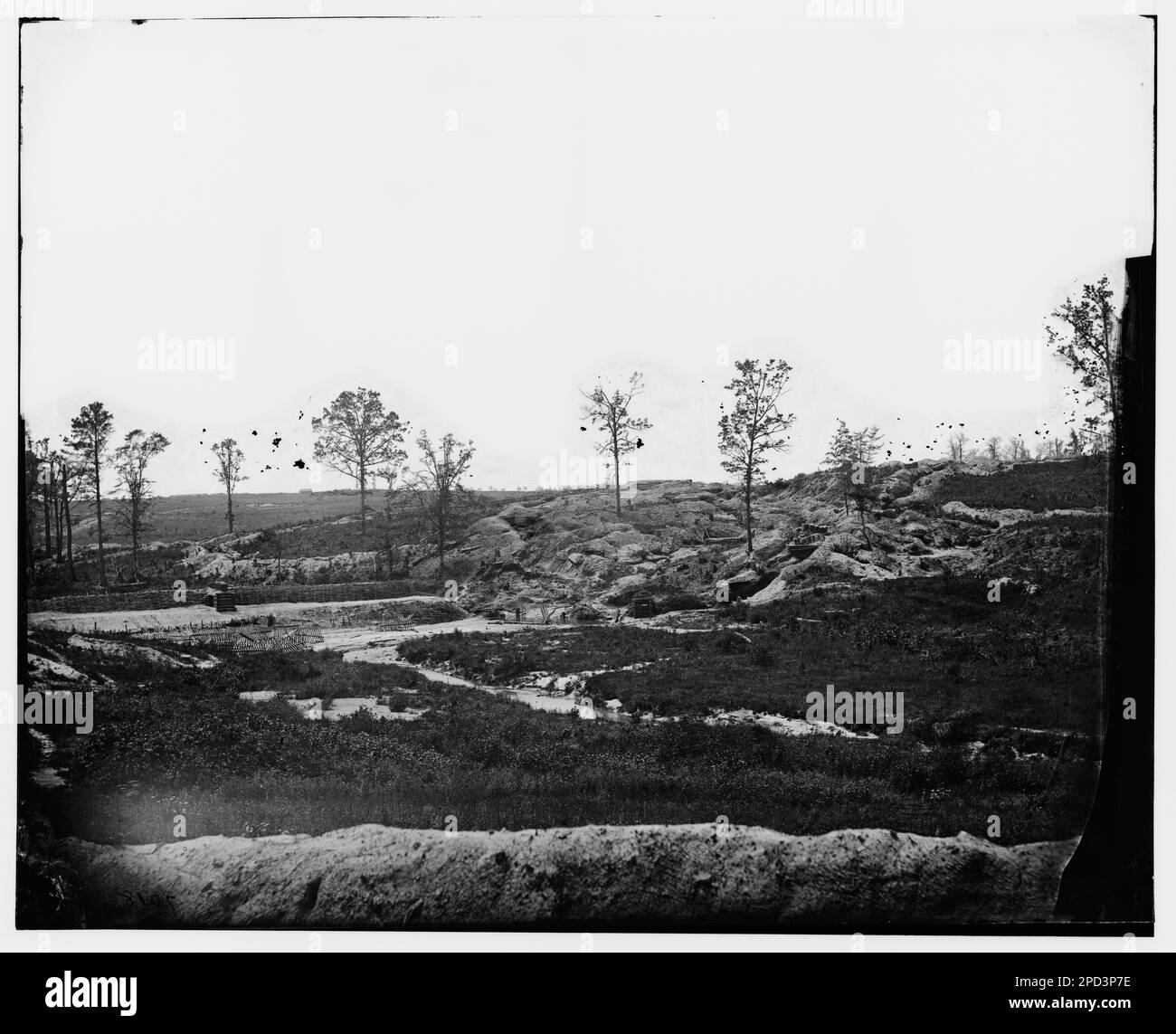 Petersburg, Virginia (vicinity). Confederate fortifications at Gracie's ...