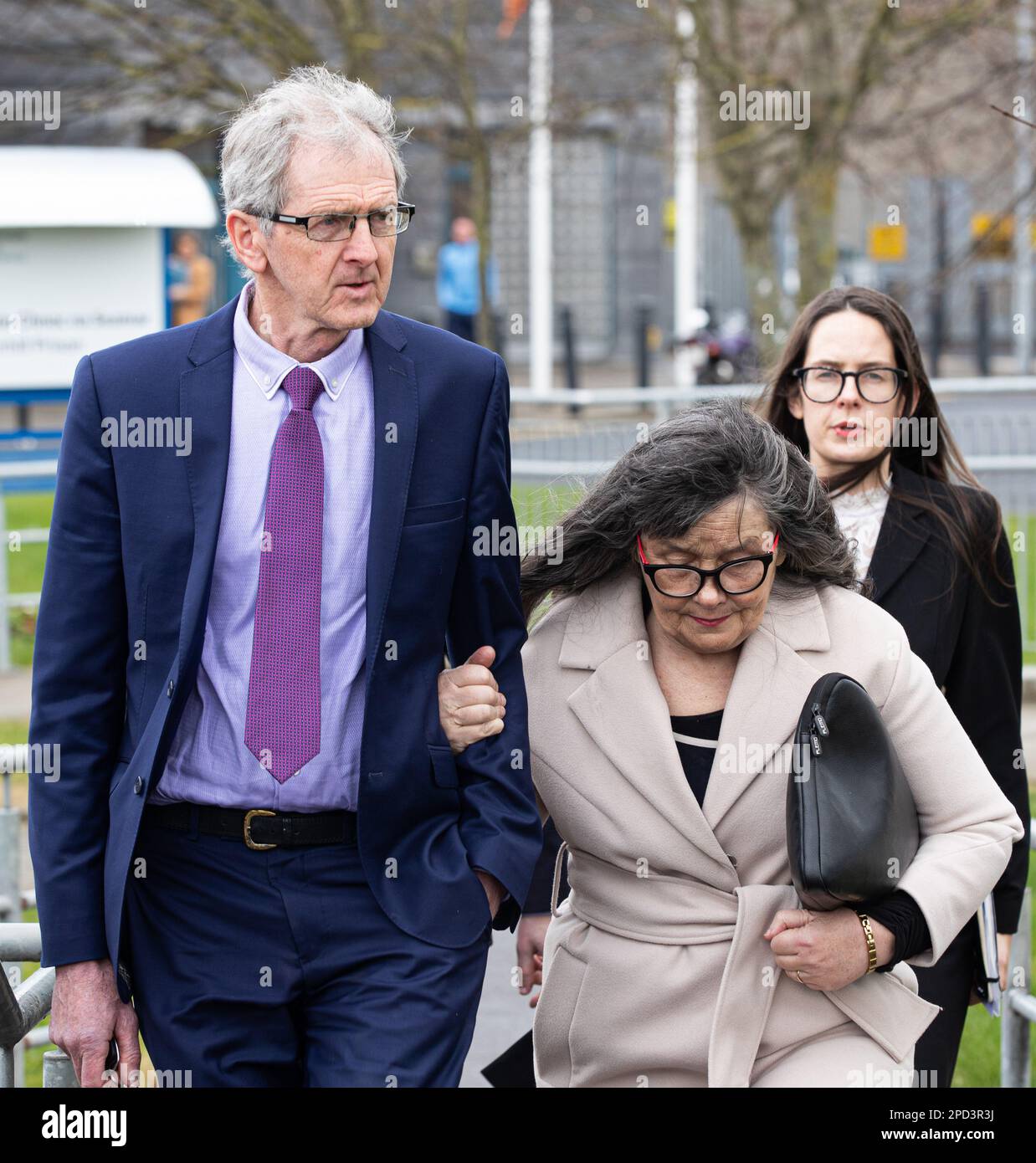 Sean and Martina Burke, the parents of Simeon and Enoch Burke, leaving ...