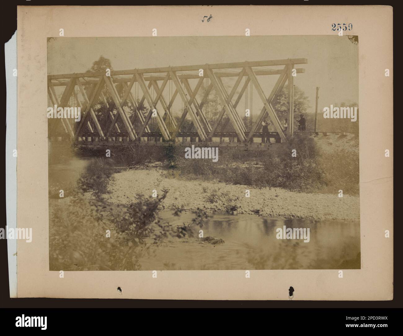 Railroad trestle bridge. Forms part of Civil War photos, military ...