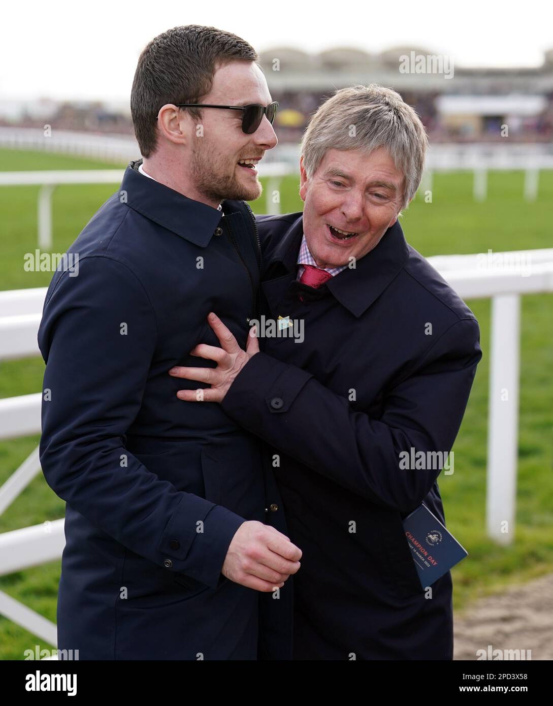 Owner and Trainer of Marine Nationale, Barry Connell (right ...