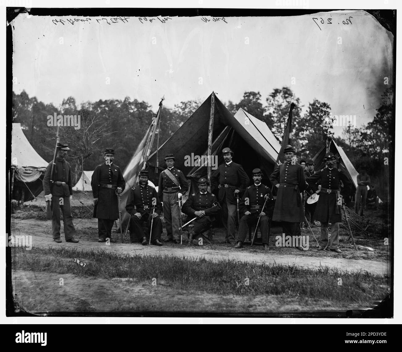 Gettysburg, Pennsylvania. Field and staff officers, 69th Pennsylvania ...