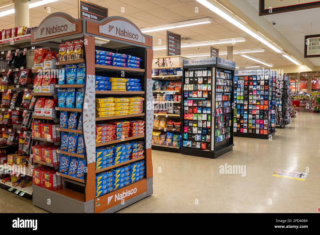 A Nabisco cookie, end aisle display at Wiee supermarket in Bucks County ...