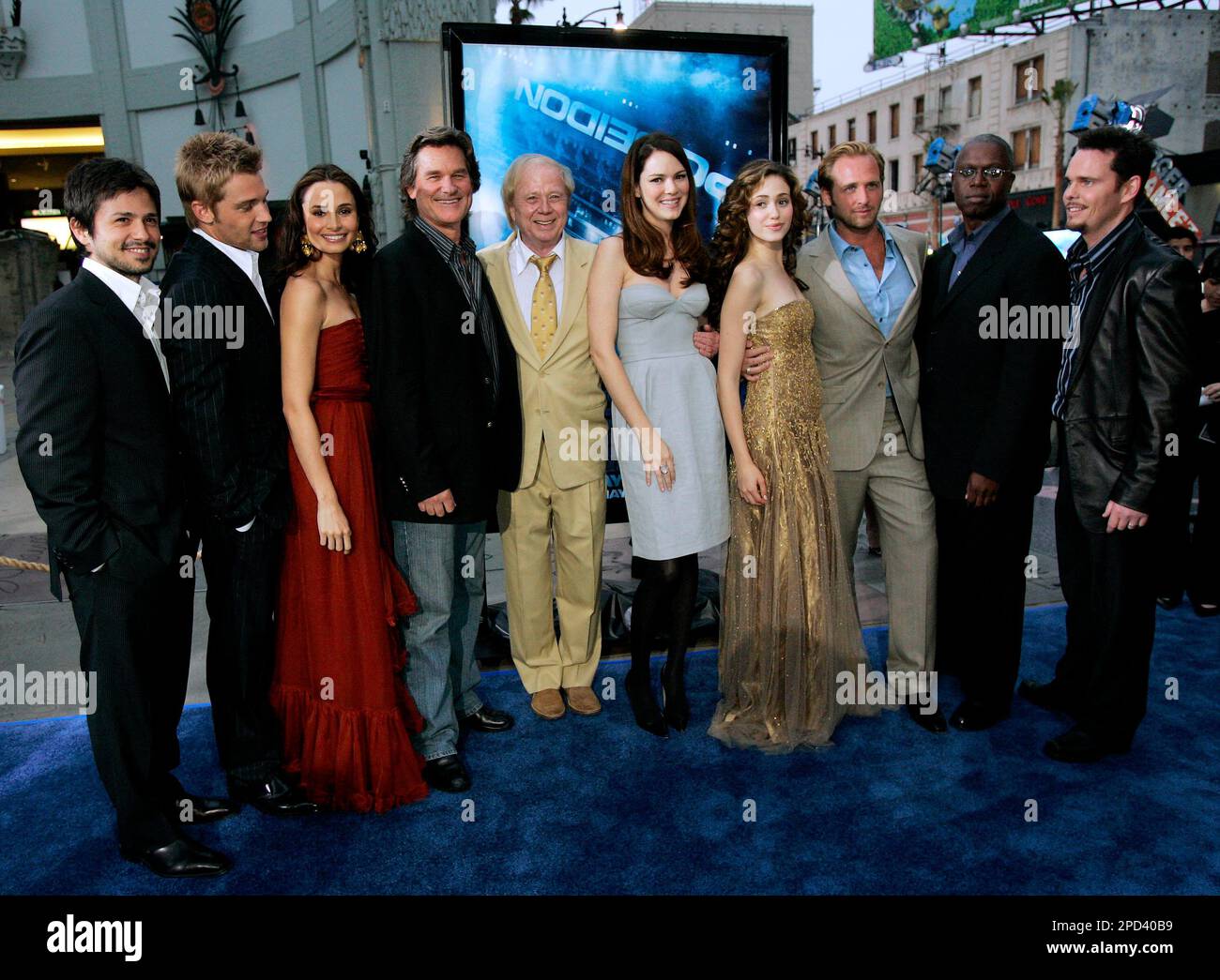 Cast members of the new film "Poseidon," from left to right, Freddy ...
