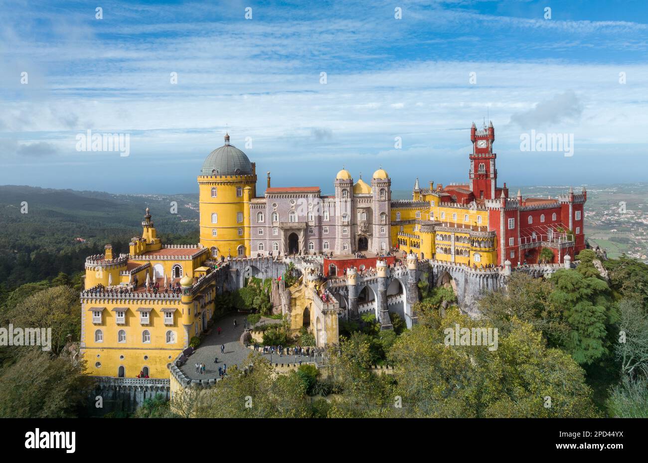 Palace of Pena in Sintra. Lisbon, Portugal. Part of cultural site of ...