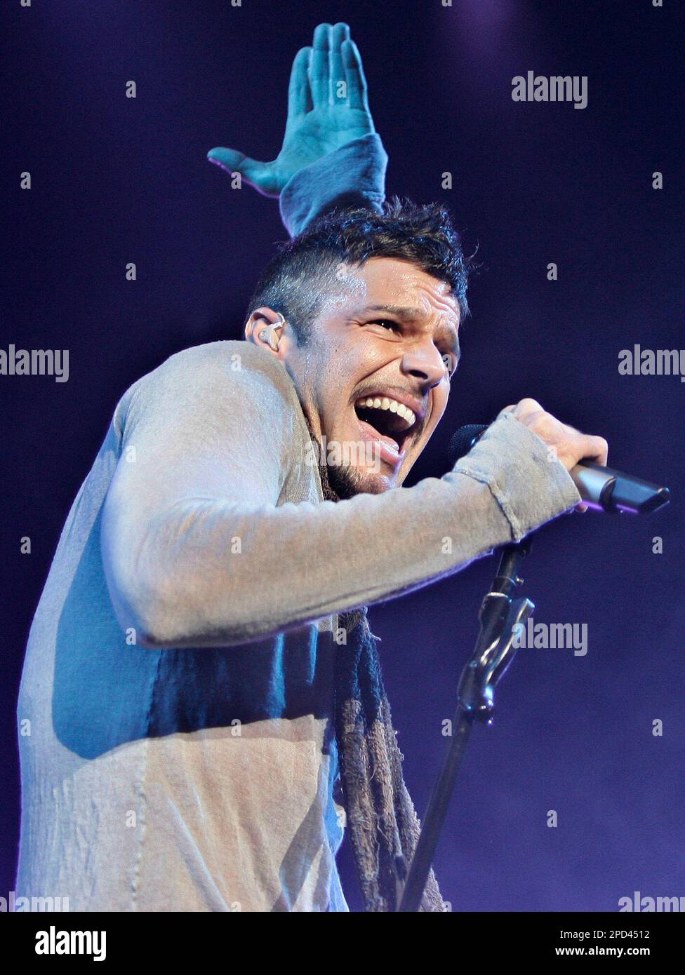 Puerto Rican born singer Ricky Martin performs during his first concert ...