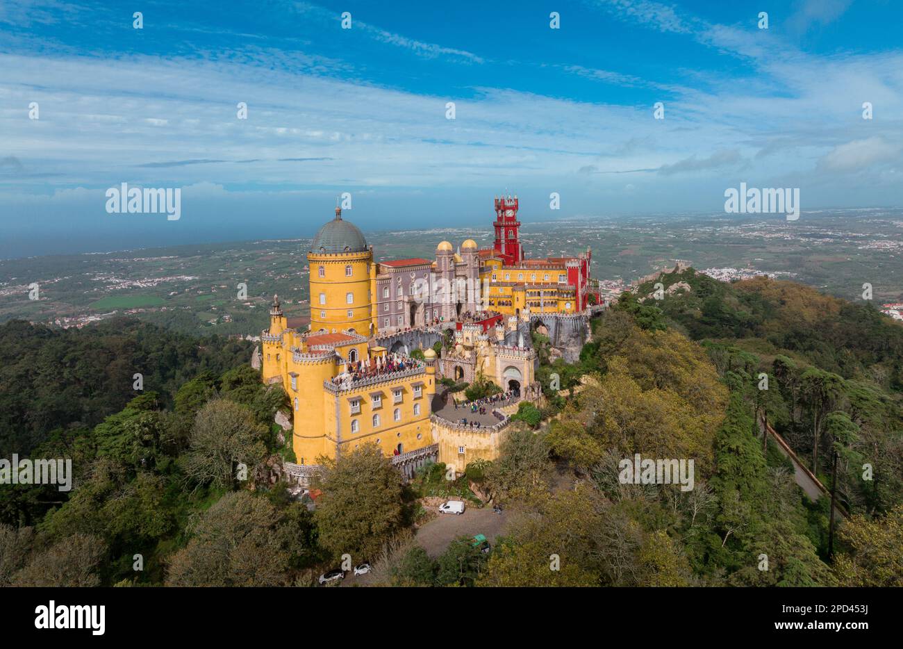 Palace of Pena in Sintra. Lisbon, Portugal. Part of cultural site of ...