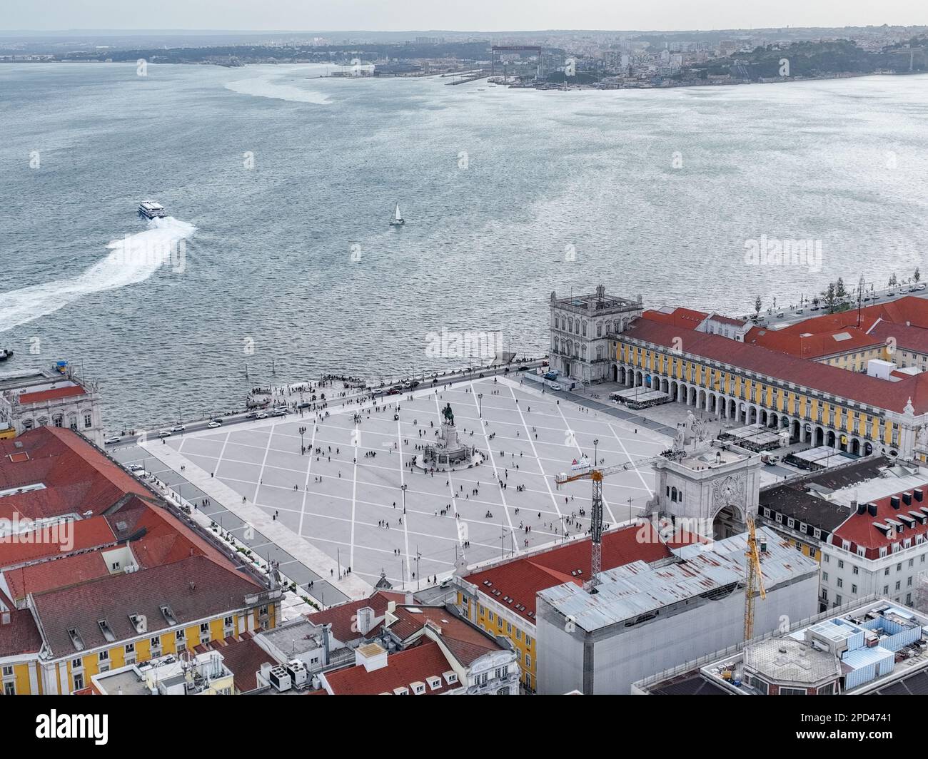Commerce Square in Lisbon, Portugal. Palace Yard, Royal Palace of ...