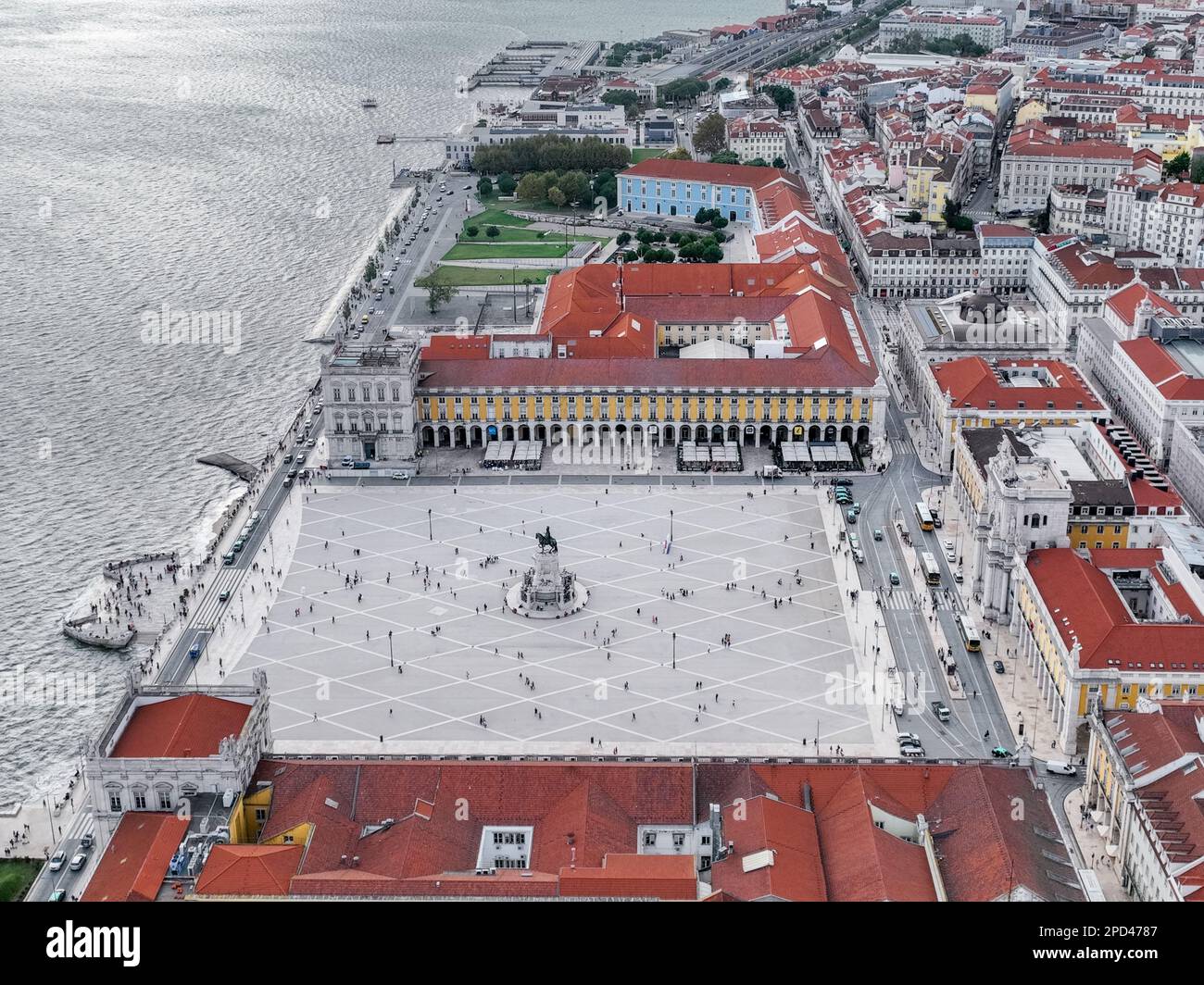 Commerce Square in Lisbon, Portugal. Palace Yard, Royal Palace of ...