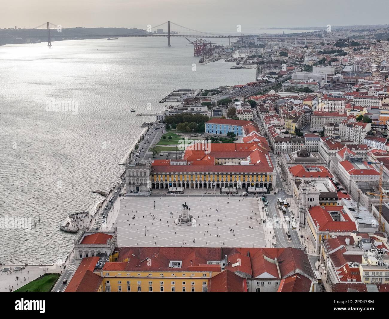 Commerce Square in Lisbon, Portugal. Palace Yard, Royal Palace of ...