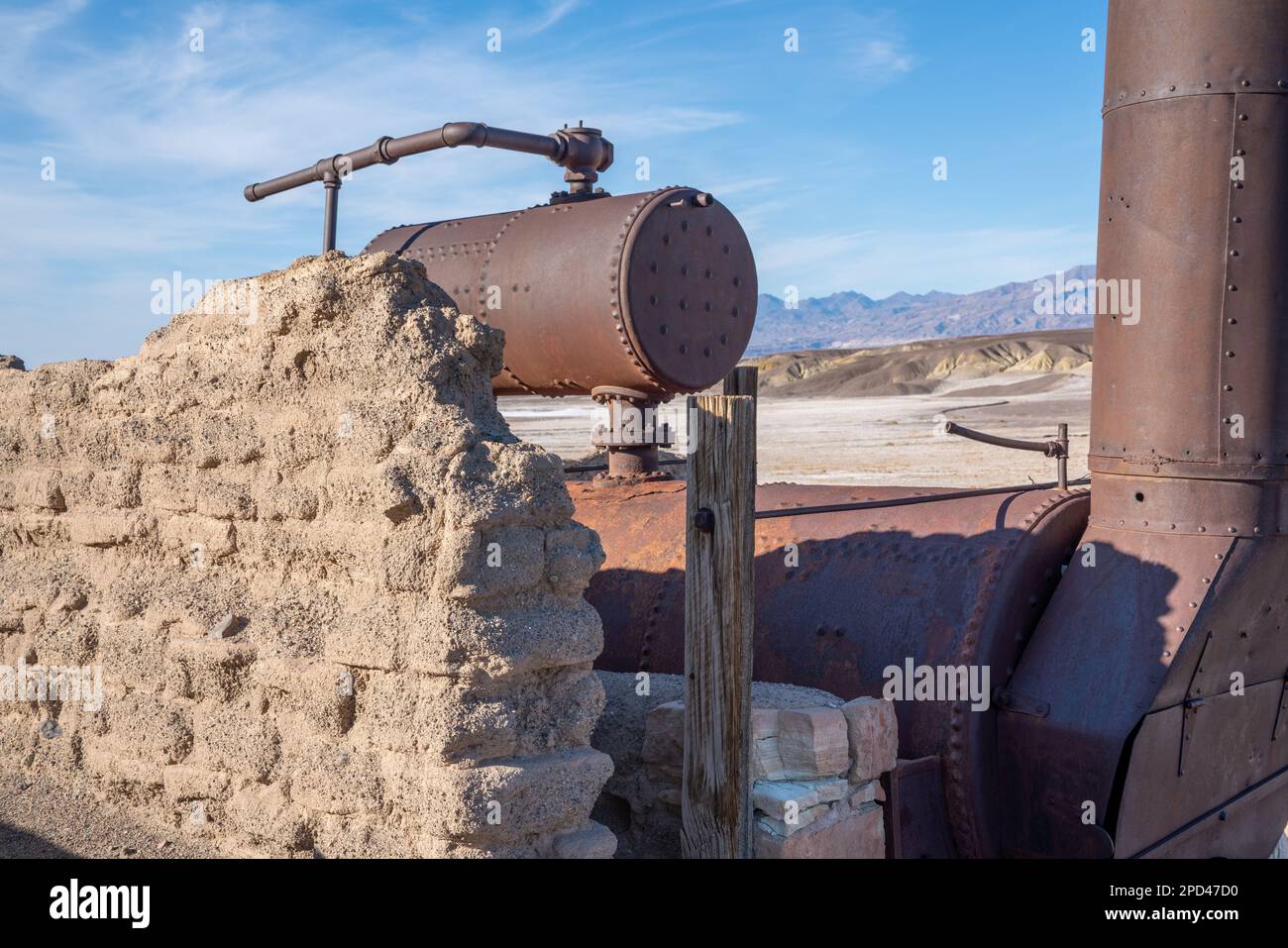 Closeup of Borax processing equipment from the 19th century Stock Photo ...
