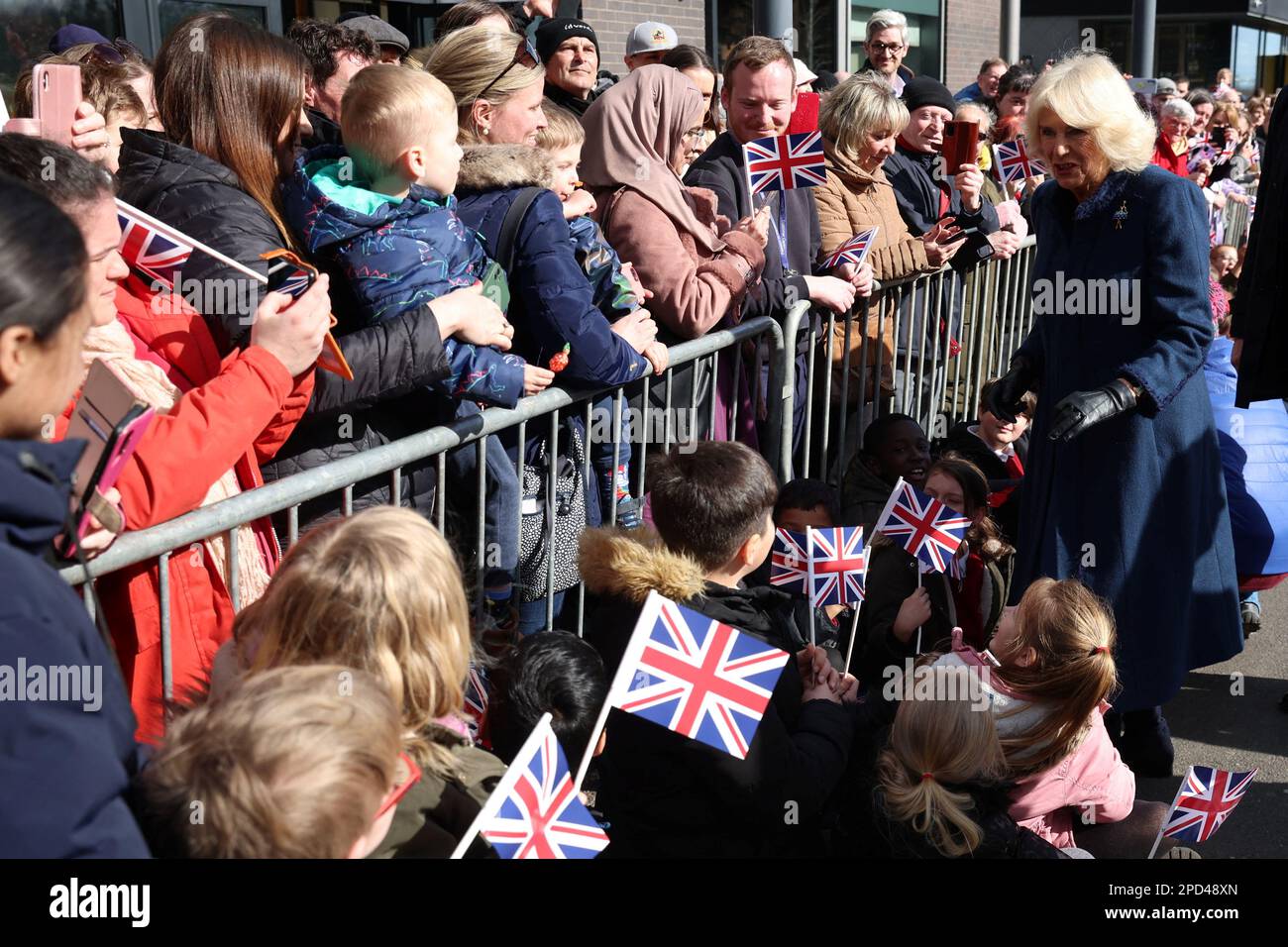 The Queen Consort meeting the public during a visit to the Southwater ...