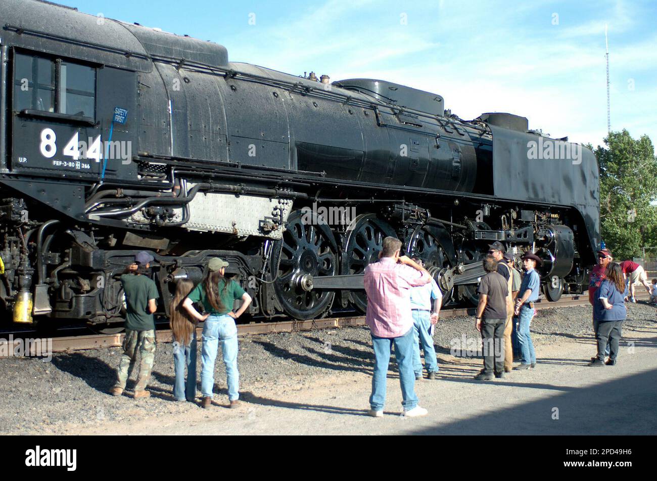 The last steam engine ever made for Union Pacific sits on a siding ...
