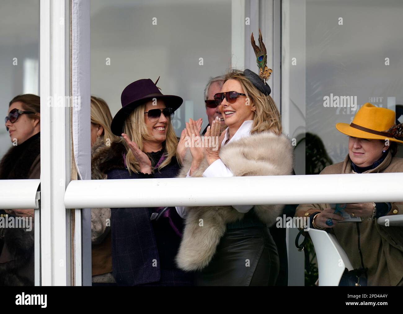 Carol Vorderman (centre right) in the stands watching the Sporting Life ...