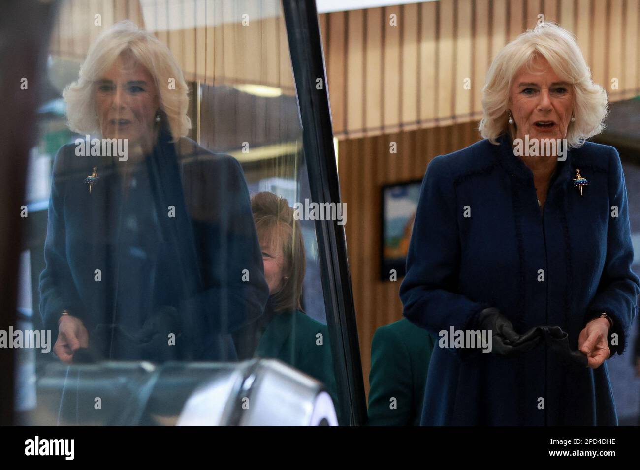 The Queen Consort during a visit to the Southwater One library in ...