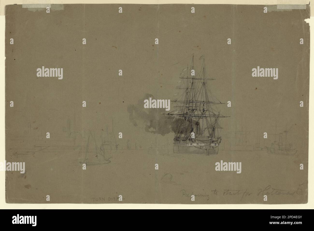 Preparing to start from Hatteras. Morgan collection of Civil War ...