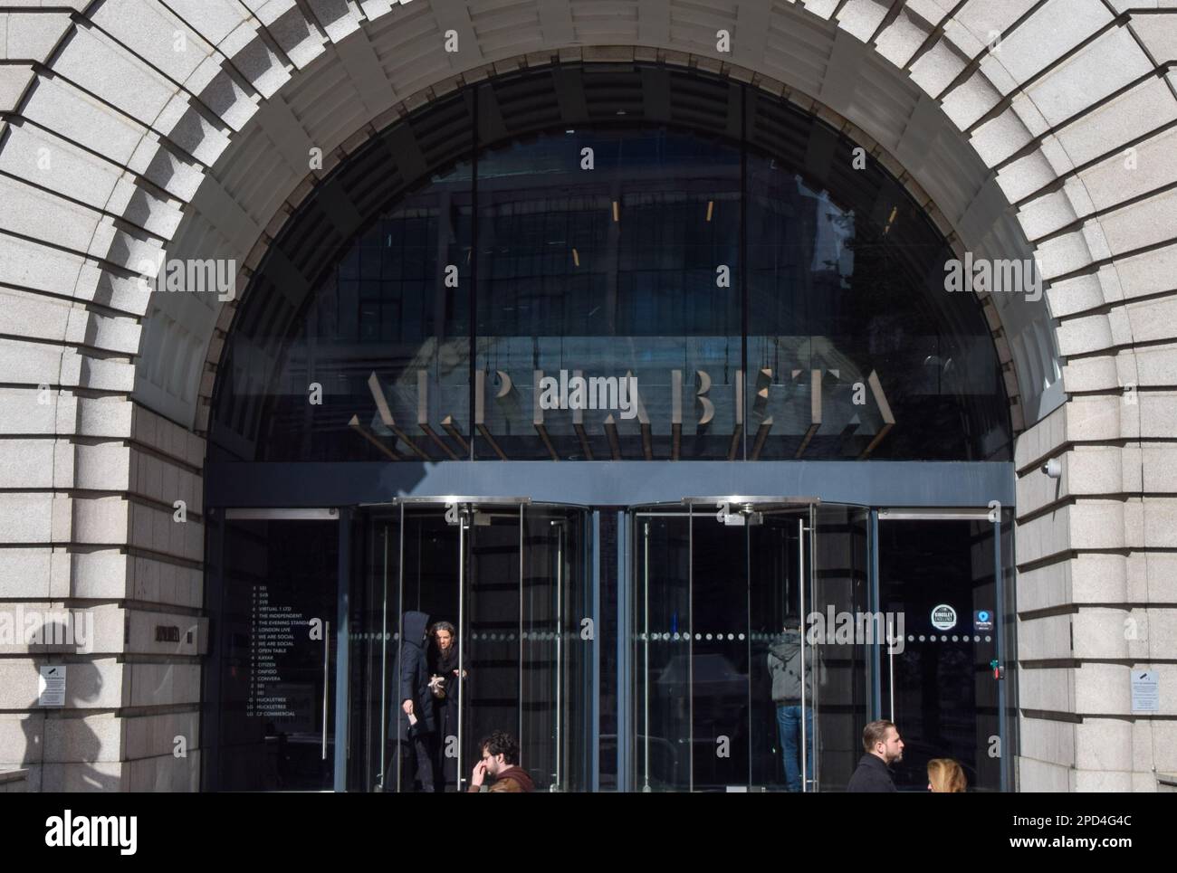 London, England, UK. 14th Mar, 2023. Exterior view of Alphabeta ...