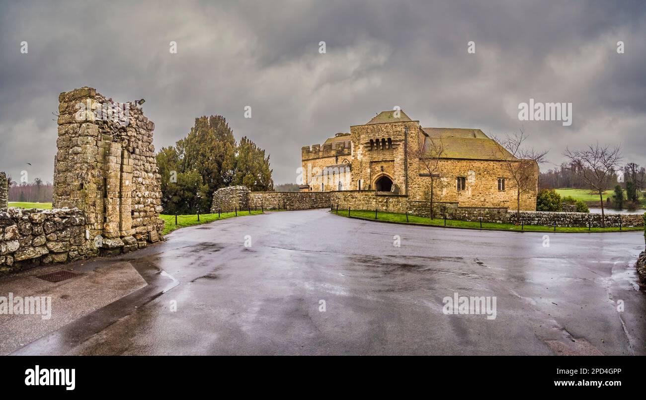 This panorama image is of the historic 11th, 12th century Norman era ...