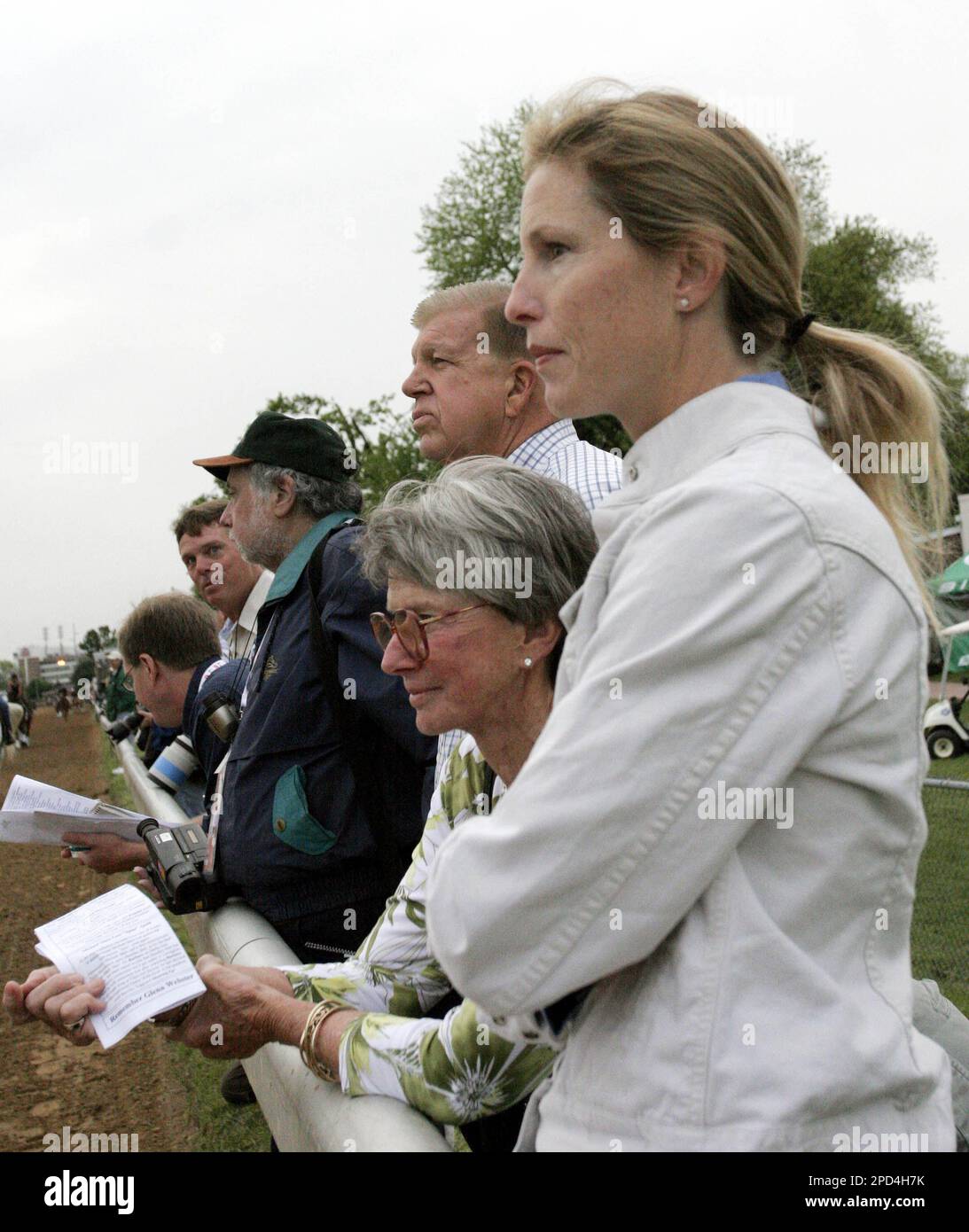 Owners of Kentucky Derby entrants Barbaro and Showing Up, from right ...