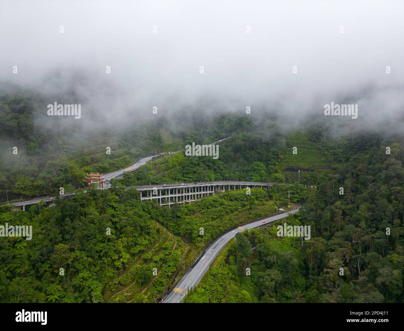 Genting, Pahang, Malaysia - Dec 04 2022: Chin Swee Caves Temple archway ...