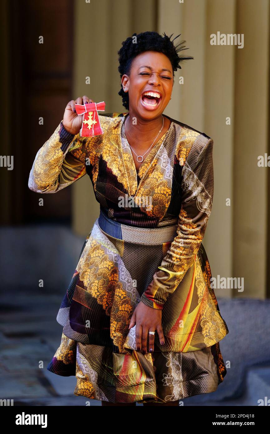 Musician YolanDa Brown, who was awarded an OBE, by King Charles III ...