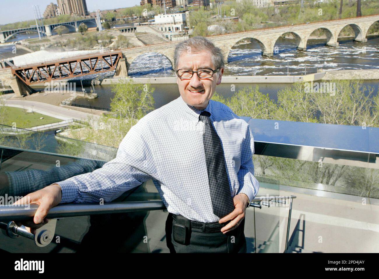 Joe Dowling, artistic director of the Guthrie Theater, poses on the ...