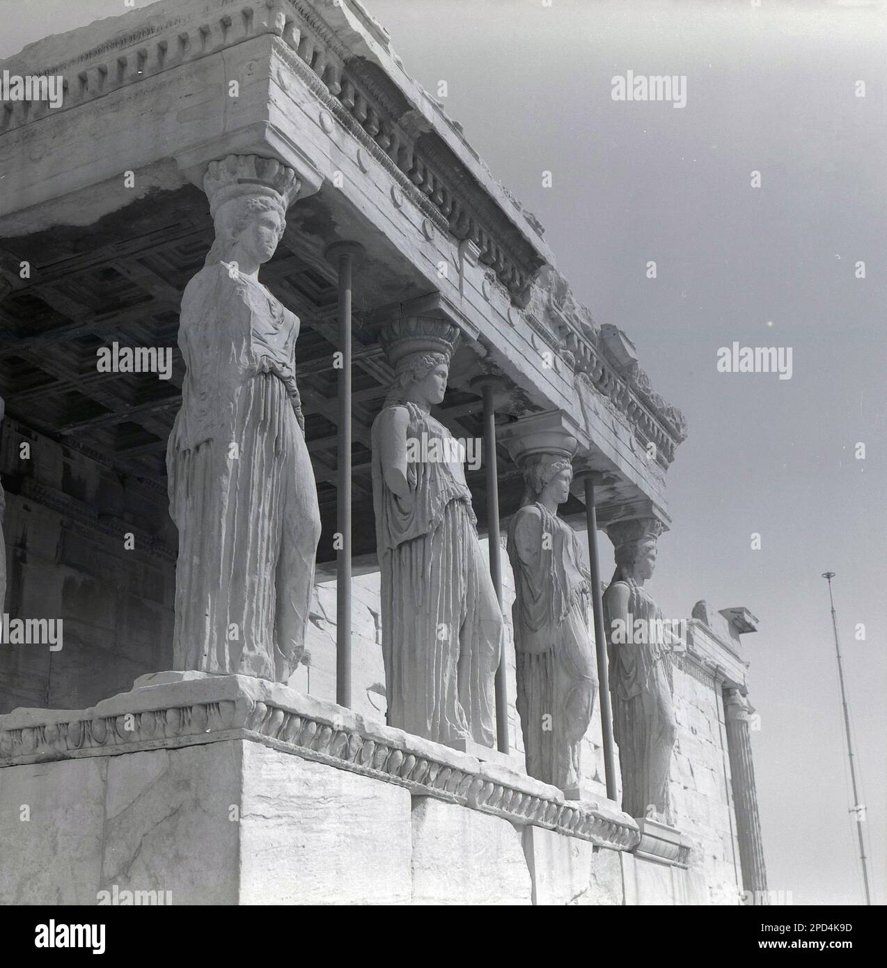 1969, historical, ancient stone columns at the Temple of Olympian Zeus ...