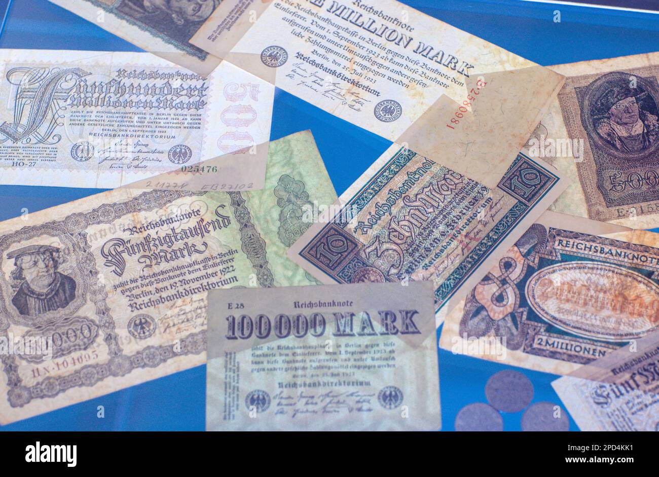 Wismar, Germany. 14th Mar, 2023. Imperial banknotes from the ...