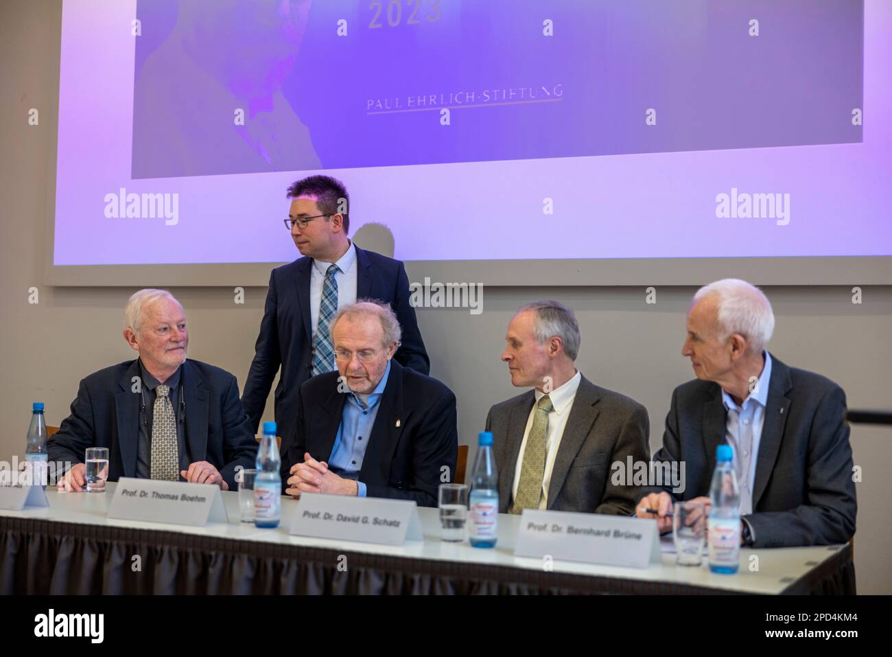 14 March 2023, Hesse, Frankfurt/Main: Press conference with the winners ...