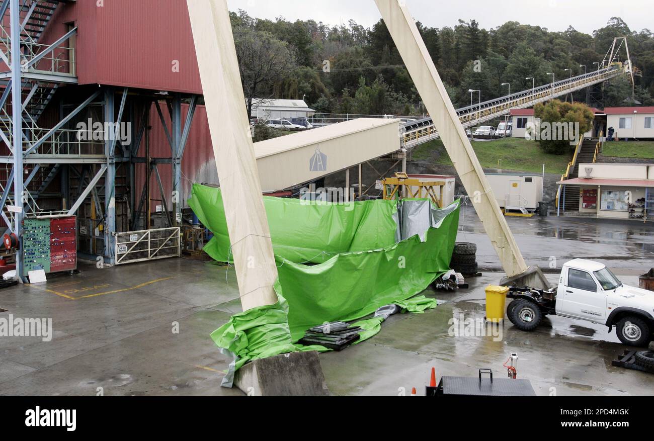 The Beaconsfiled Gold Mine is shown Thursday, May 4, 2006, as a rescue ...