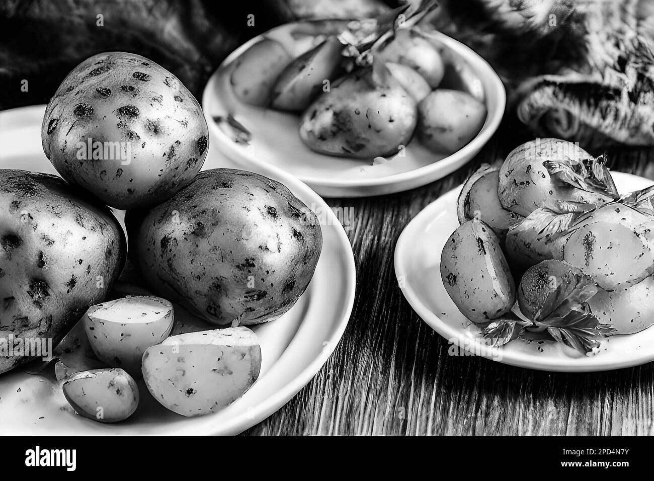Potato Black and White Stock Photos & Images - Alamy