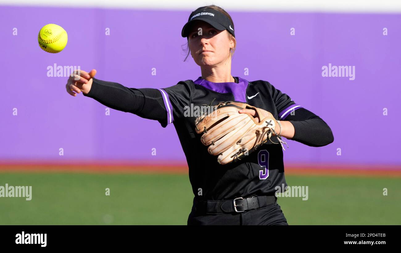 Grand Canyon pitcher Emily Darwin (10) during an NCAA softball game ...