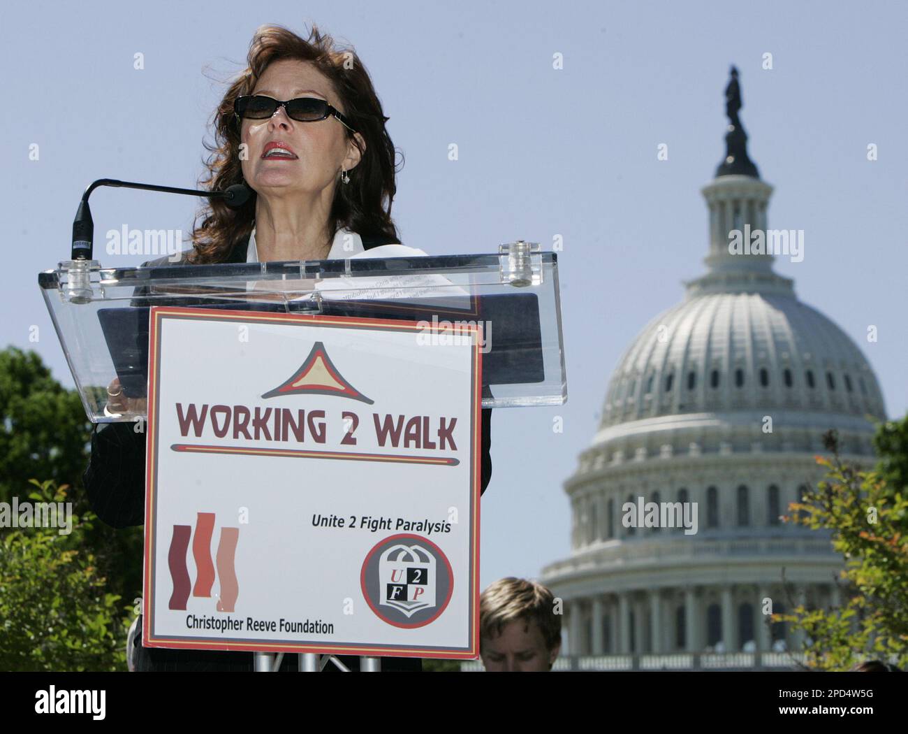 Actress Susan Sarandon, speaks during a rally sponsored by the ...