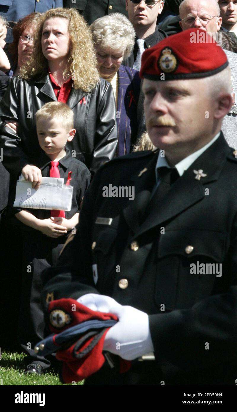 Jody Payne, left, wife of Cpl. Randy Payne who was one of four Canadian ...