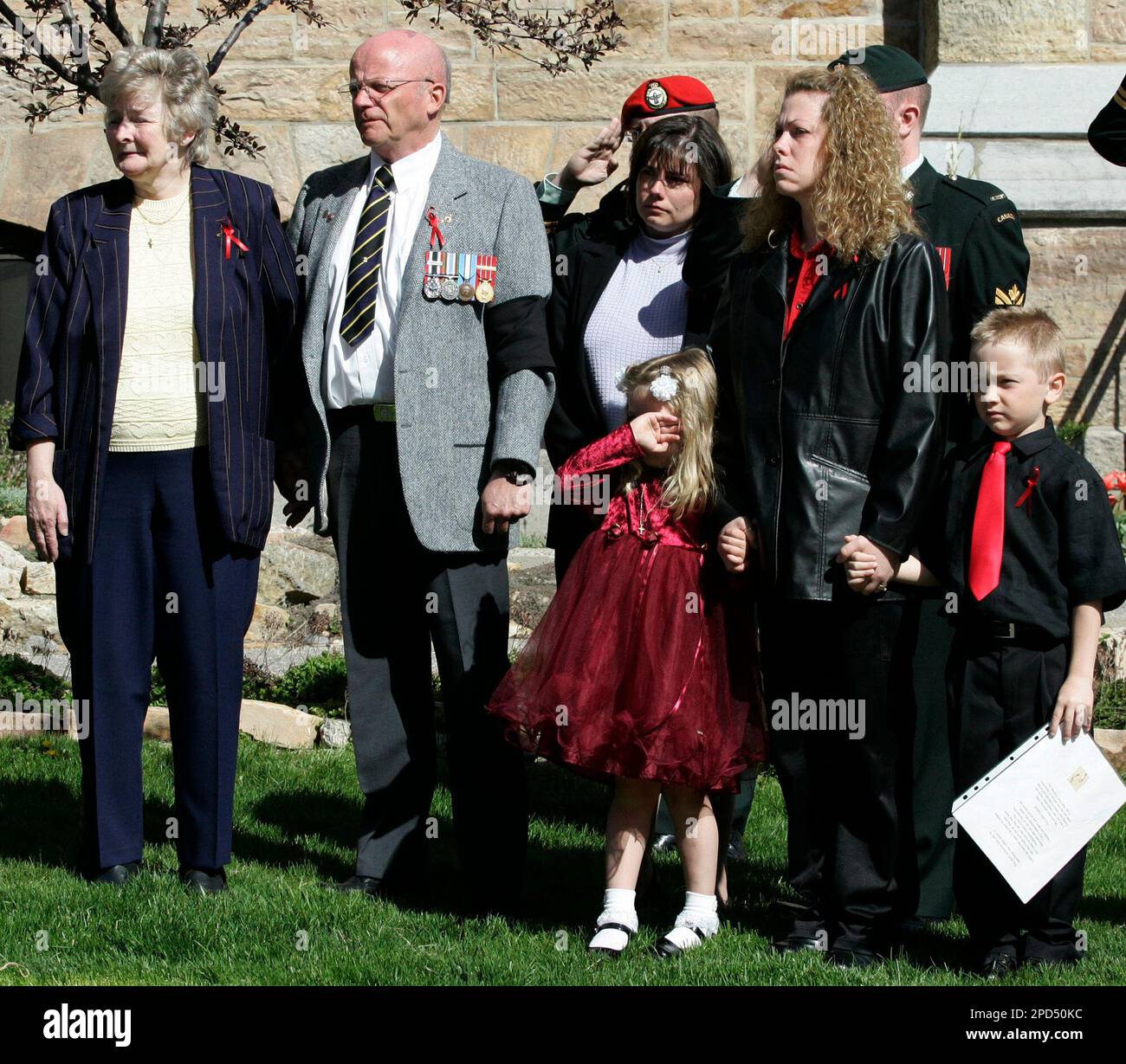 Family of Cpl. Randy Payne who was killed in Afghanistan look on as ...