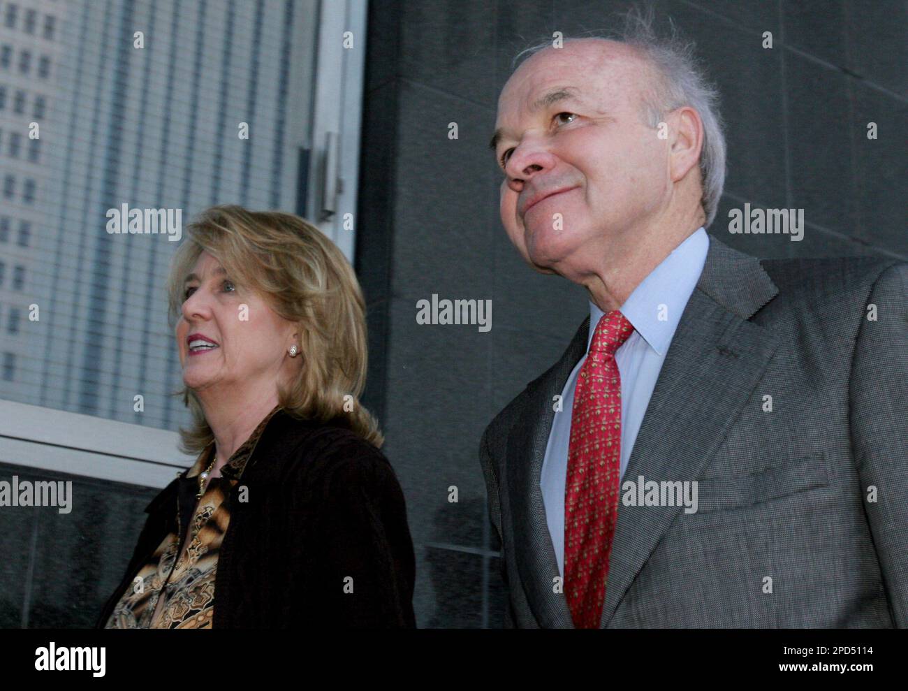 Enron founder Kenneth Lay and his wife Linda arrive at the courthouse ...