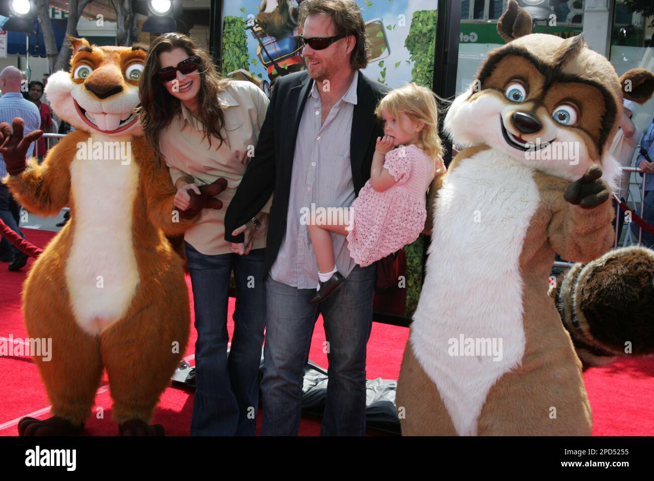 Brooke Shields with husband Chris Henchy and daughter Rowen pose with ...