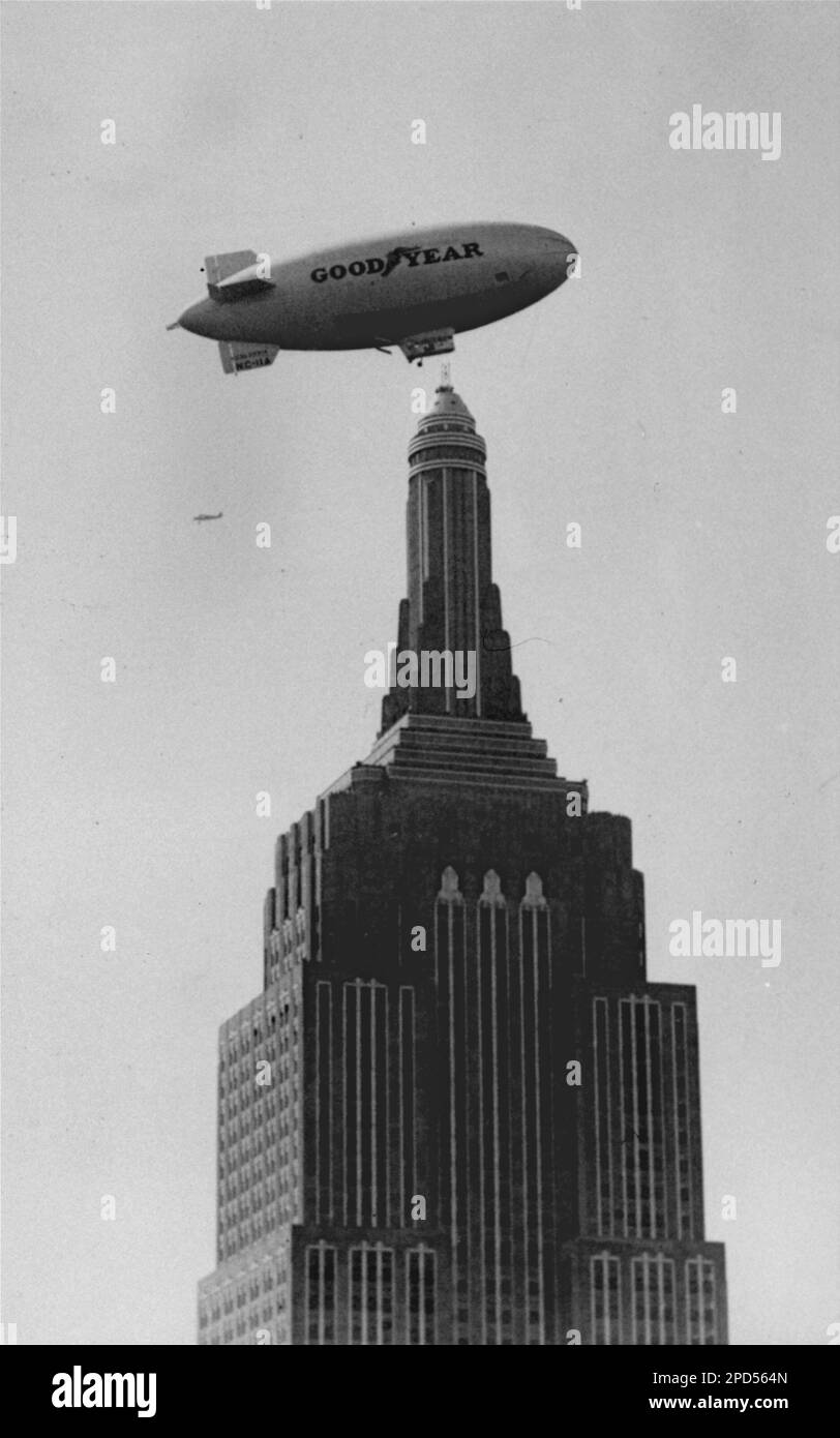 **FILE** The dirigible Columbia failed in an attempt to pick up mail from the mooring mast of ...